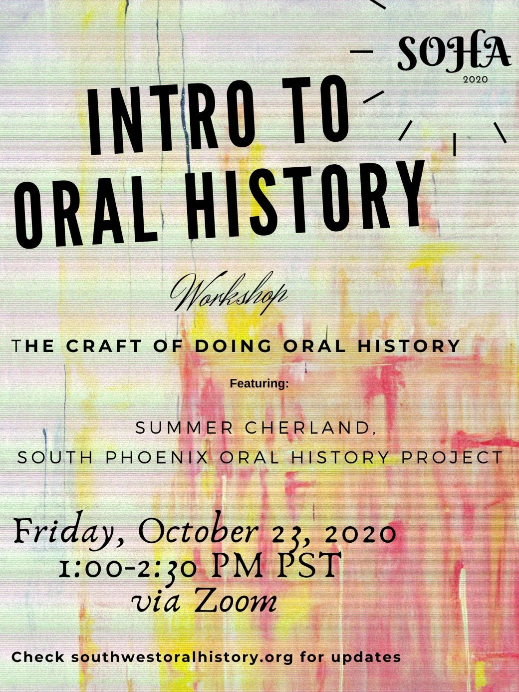 Intro to Oral History Workshop – Southwest Oral History Association
